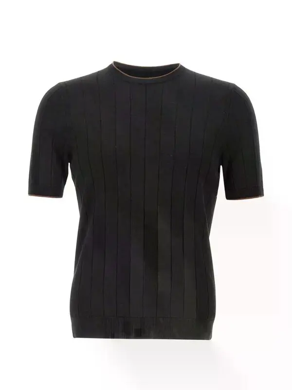 GRAN SASSO Ribbed-trim Knit T-shirt