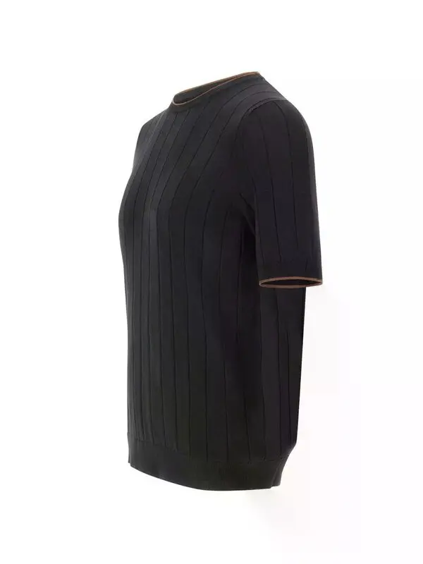 GRAN SASSO Ribbed-trim Knit T-shirt
