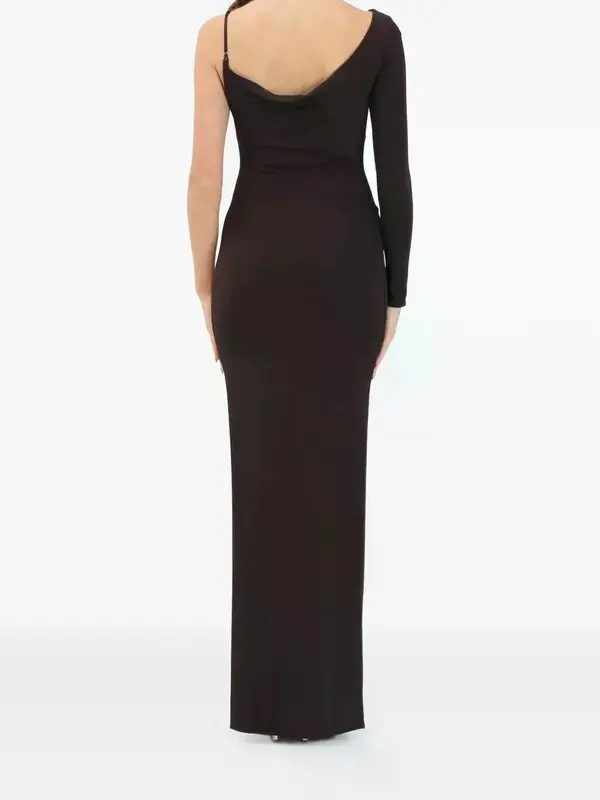 Elisabetta Franchi Asymmetrical Crêpe Jersey Evening Gown