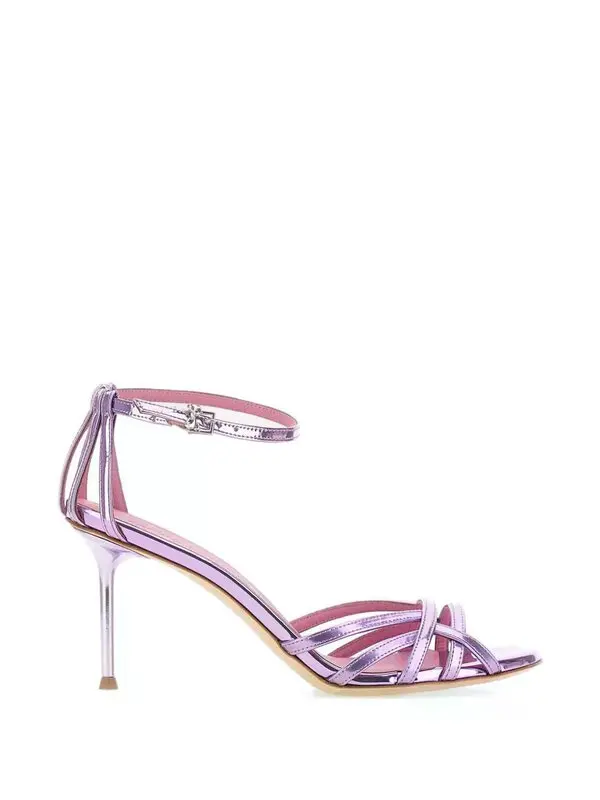 SERGIO LEVANTESI Gemma Crossed Straps Buckle Sandals - Pink