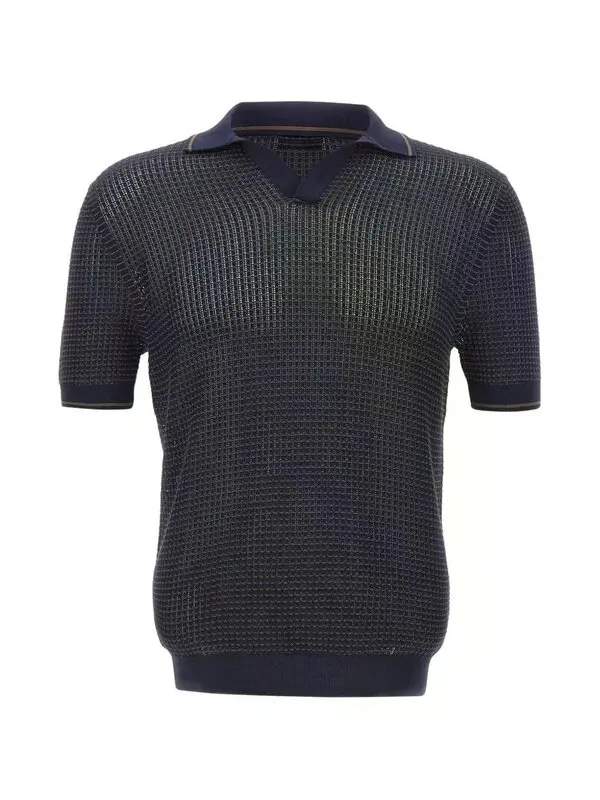 GRAN SASSO Interwoven-texture Knit T-shirt