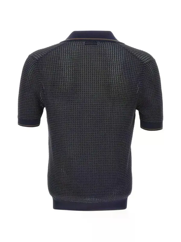 GRAN SASSO Interwoven-texture Knit T-shirt