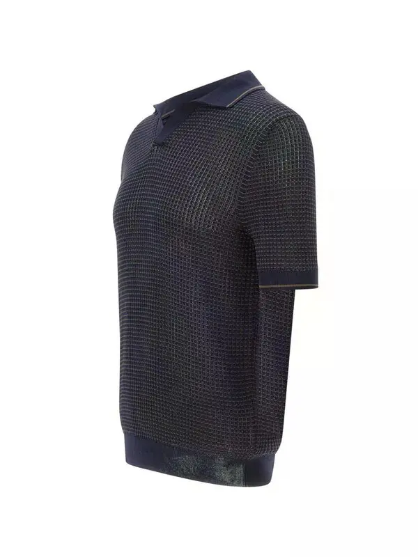 GRAN SASSO Interwoven-texture Knit T-shirt