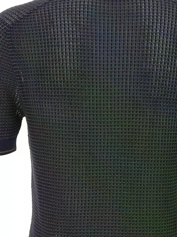 GRAN SASSO Interwoven-texture Knit T-shirt