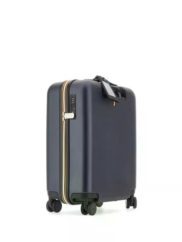 K-WAY Logo Pattern Hard Shell Luggage - Blue