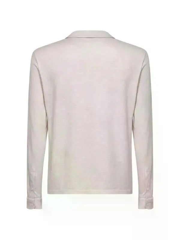 D4.0 V-neck Long-sleeve Polo Shirt - Neutrals