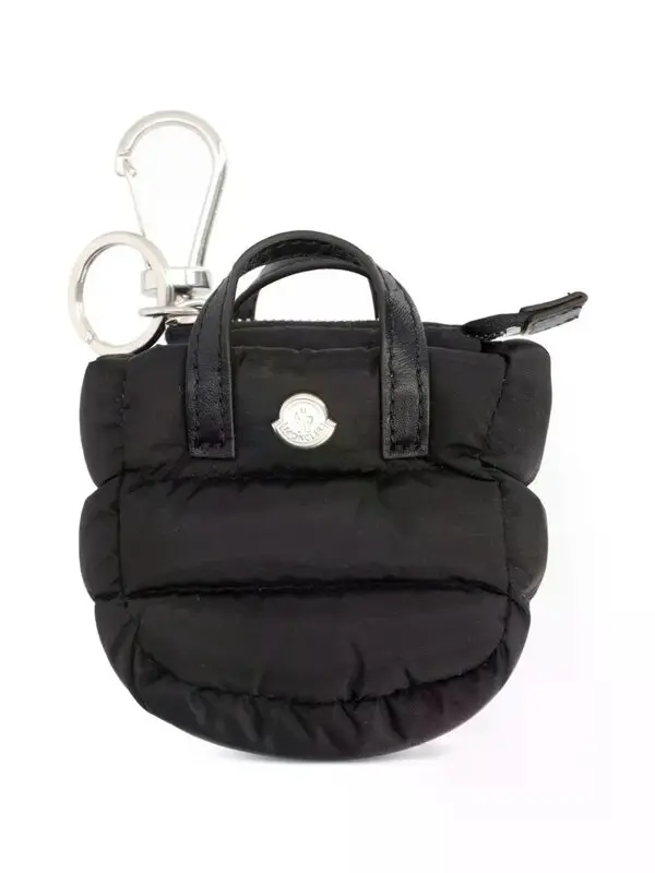 Moncler Quilted Keychain - Black