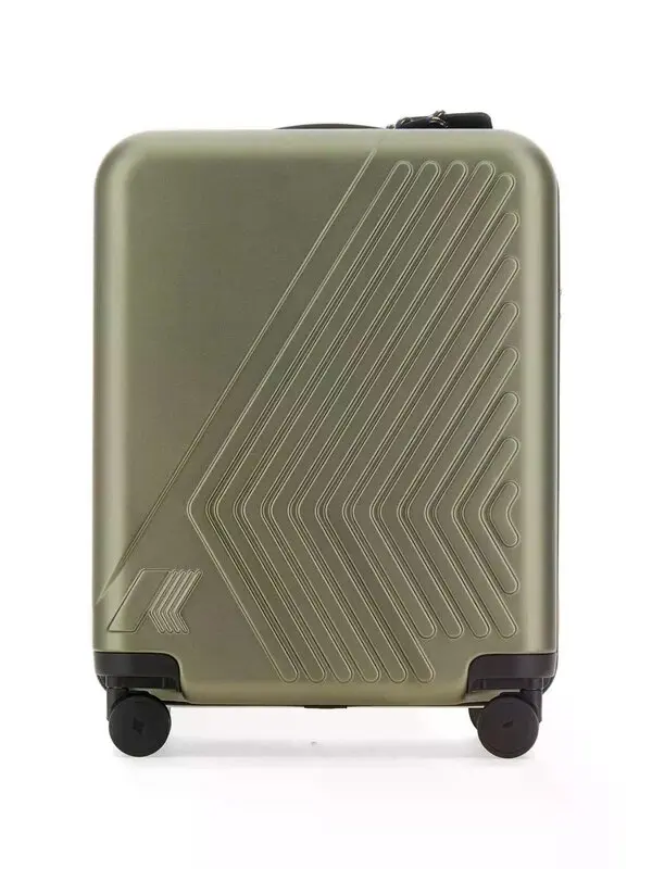 K-WAY Embossed Logo Suitcase - Green