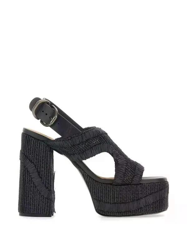 CastaÑer Embroidered Platform Sandals