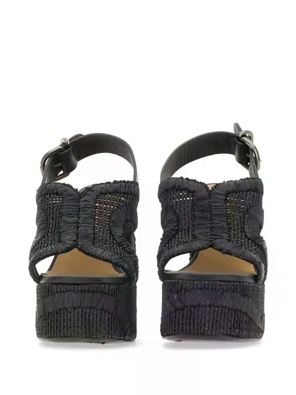 CastaÑer Embroidered Platform Sandals