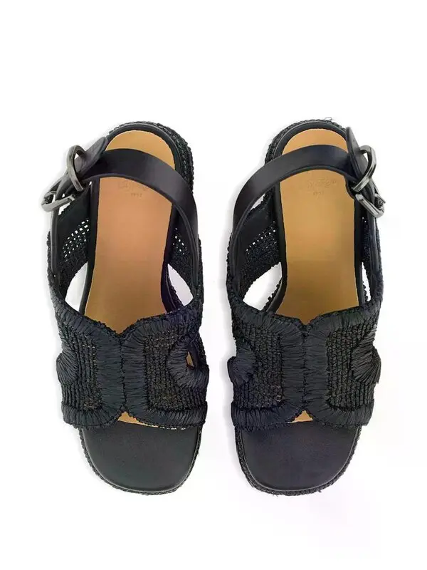 CastaÑer Embroidered Platform Sandals