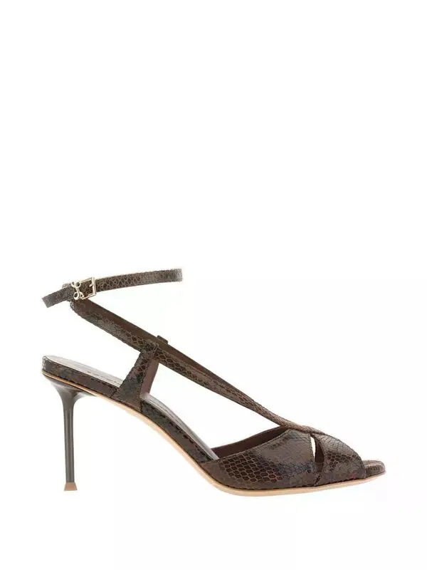 SERGIO LEVANTESI Genny Woven Sandals - Brown