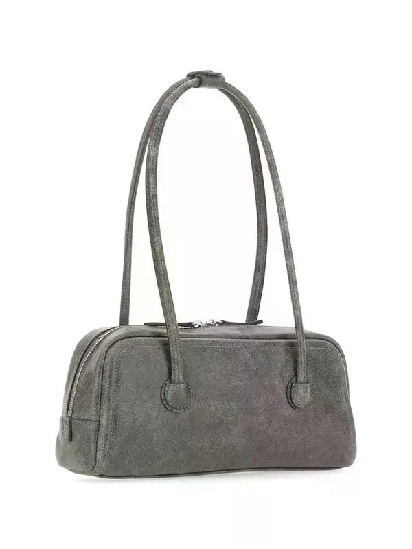 MARGESHERWOOD Soft Boston Embossed Logo Shoulder Bag - Grey