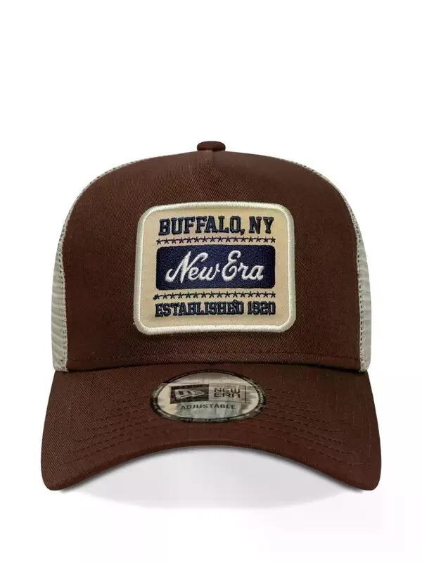 New Era Patch Trucker Cap - Brown