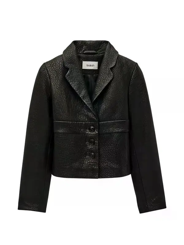 Ba&sh Leather Cropped Jacket