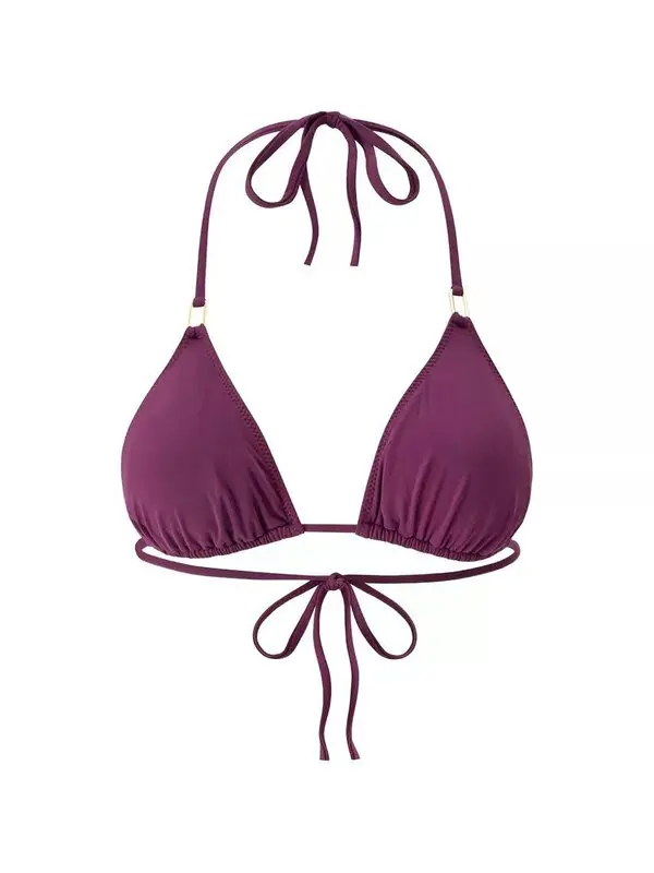 Melissa Odabash Ring-detail Triangle Bikini Top - Purple