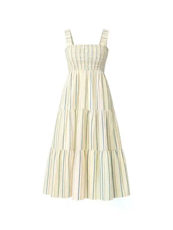 Seafolly Faithfull Striped Midi Dress - Neutrals