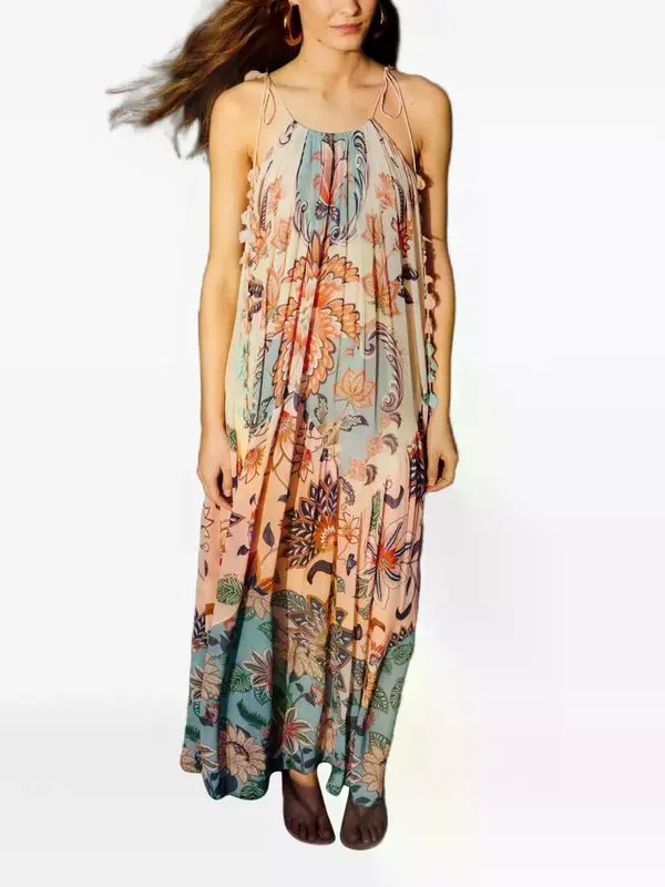 Farm Rio Maxi Floral Dress - Pink