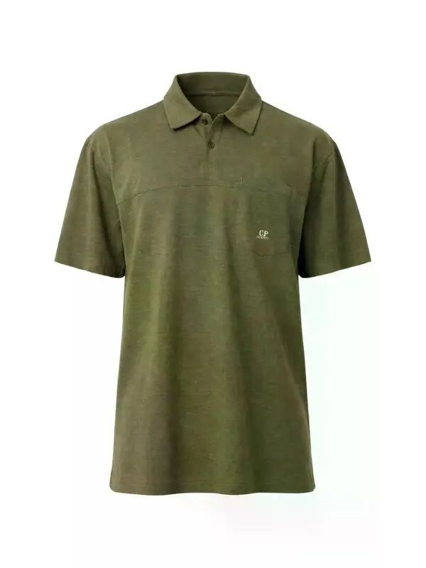 C.P. COMPANY Pocket Short-sleeve Polo Shirt - Green