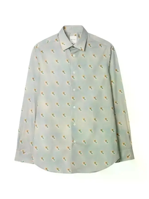 Paul Smith Tailored-fit 'ditsy Fruit' Print Shirt - Blue