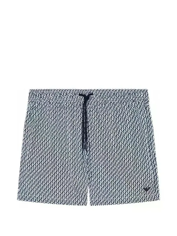 Emporio Armani Printed Swim Shorts - White