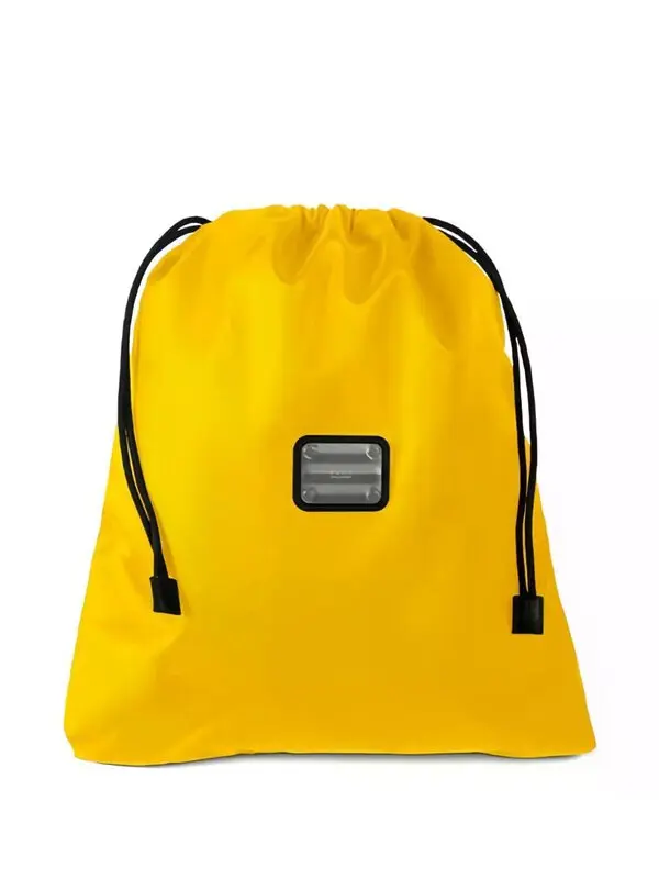 FPM MILANO Drawstring Plaque Shoes Bag - Yellow