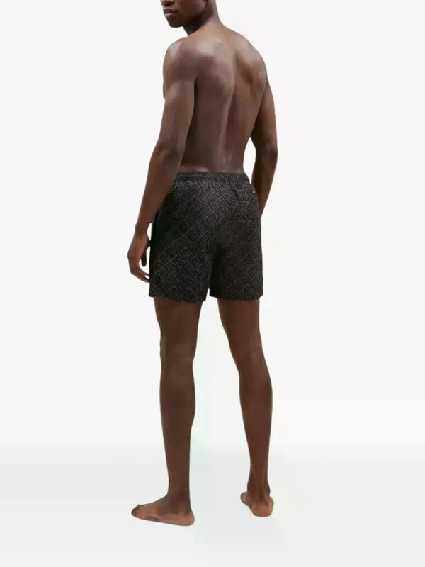 Armani Exchange Logo-print Swim Shorts - Black