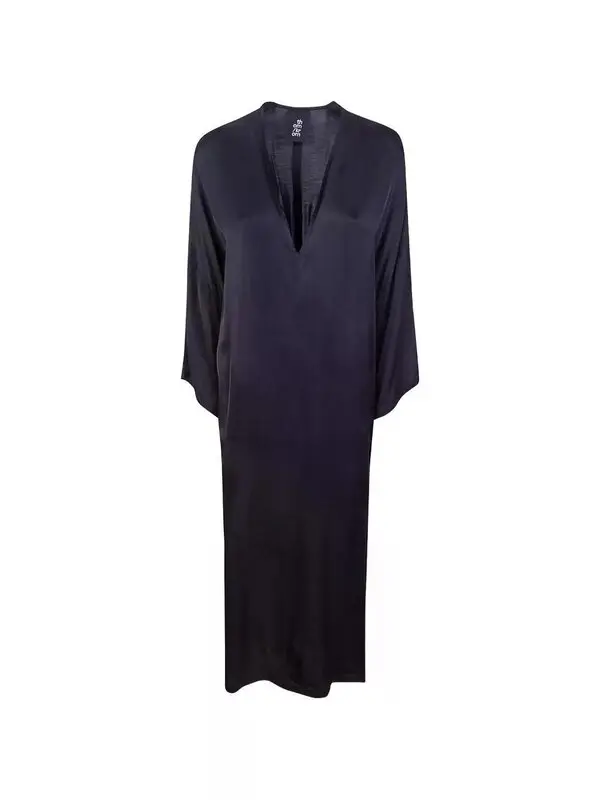 THOM KROM V-neck Midi Dress - Black
