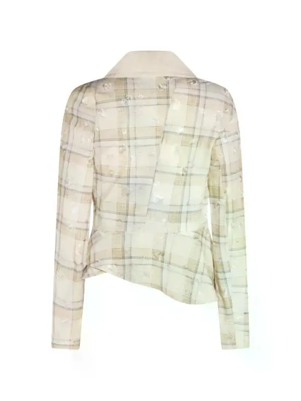 VIVIENNE WESTWOOD Plaid Buttoned Blazer - Neutrals