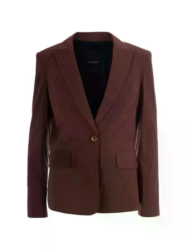 Pinko Button Blazer - Brown