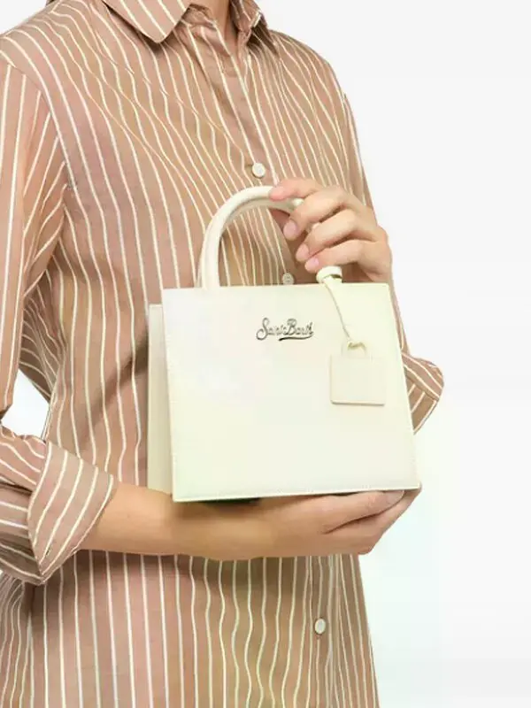 MC2 SAINT BARTH Mini Leather Tote - Neutrals