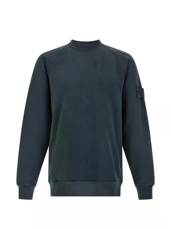 Stone Island Crewneck Sweatshirt With Logo Badge
