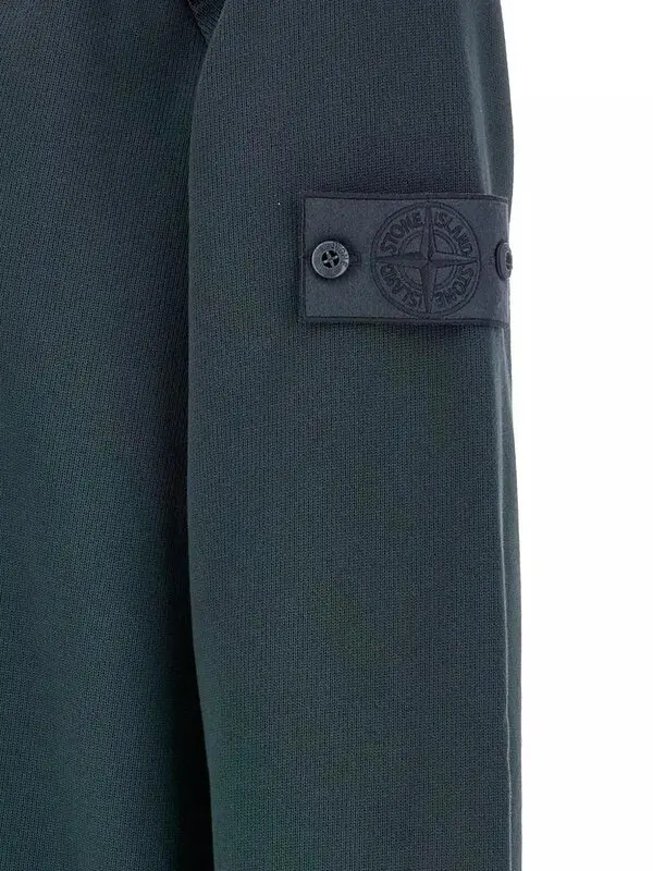 Stone Island Crewneck Sweatshirt With Logo Badge