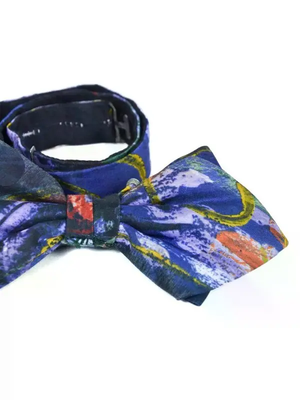 Vintage 1970 Printed Bow Tie