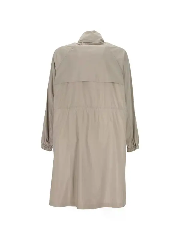 Brunello Cucinelli Back-drawstring Coat - Neutrals