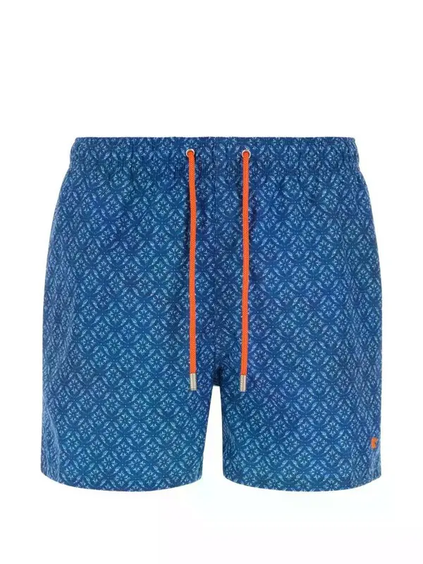 GALLO Printed Swimming Shorts - Blue