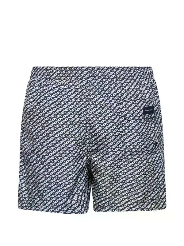 Tagliatore Geometric-print Swim Shorts