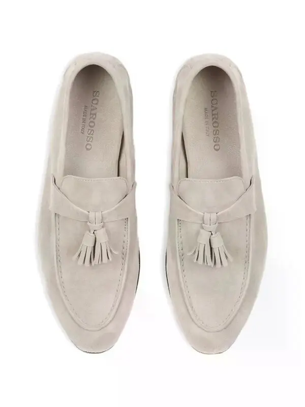SCAROSSO Luisa Tassel-detail Loafers - Neutrals
