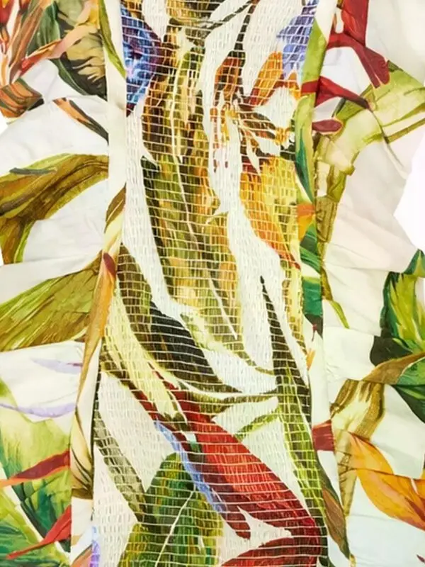 Farm Rio Florart Mini Dress - White