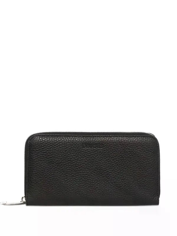 DOUCAL'S Leather Continental Wallet - Black