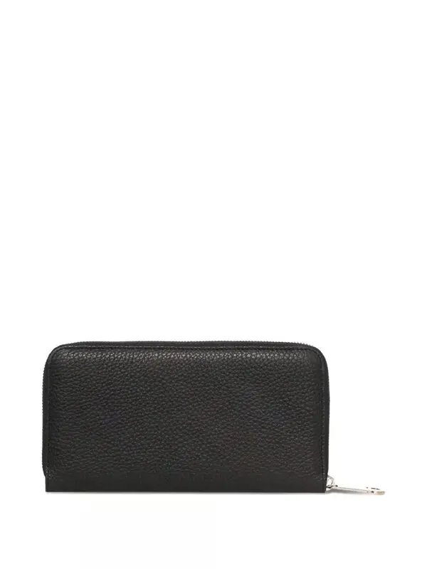 DOUCAL'S Leather Continental Wallet - Black