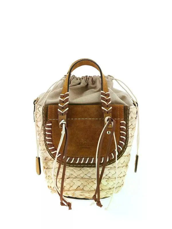 CUBA LAB X Sanpa 'habanera Cuoieria' Woven Bucket Bag - Neutrals