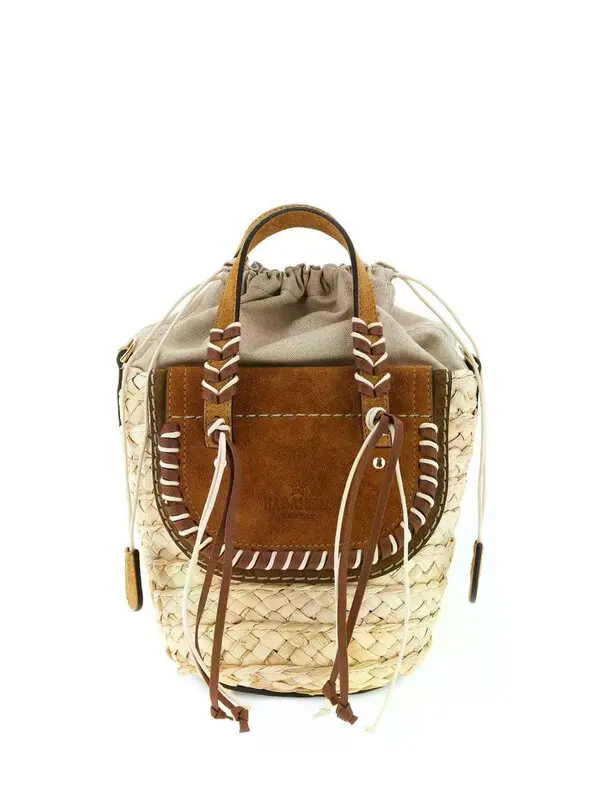 CUBA LAB X Sanpa 'habanera Cuoieria' Woven Bucket Bag - Neutrals