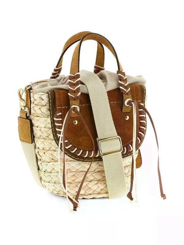 CUBA LAB X Sanpa 'habanera Cuoieria' Woven Bucket Bag - Neutrals