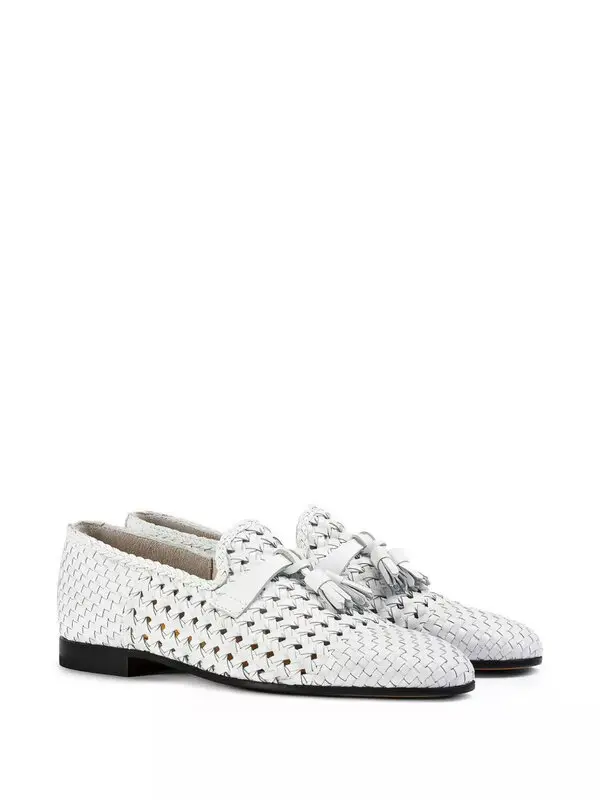 DOUCAL'S Woven Loafers - White