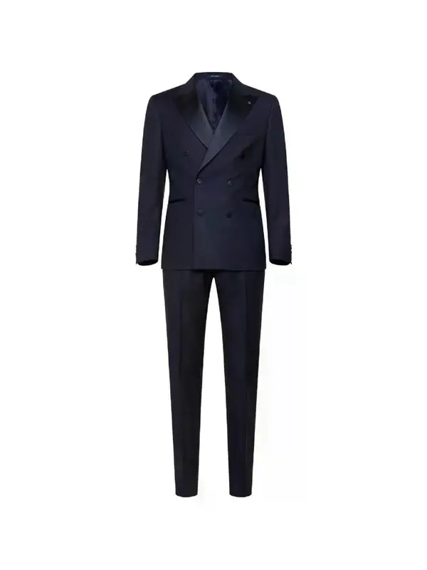 Tagliatore Double-breasted Peak-lapel Suits - Blue