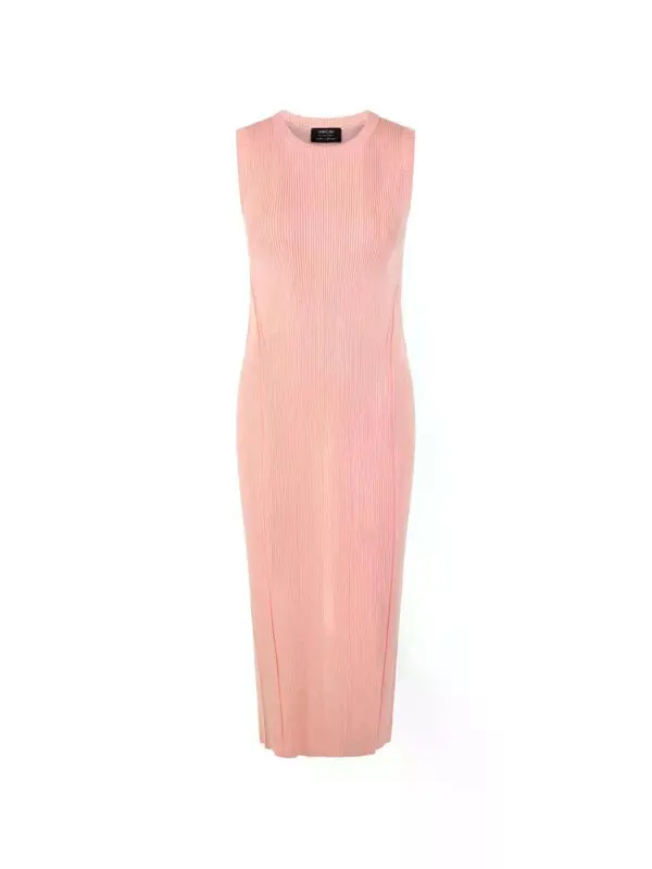 MARCCAIN Knitted In Germany' Ribbed Midi Dress - Pink