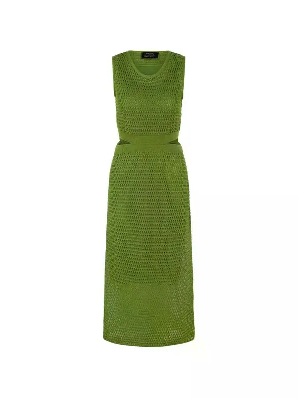 MARCCAIN Rethink Together Openwork Midi Dress - Green