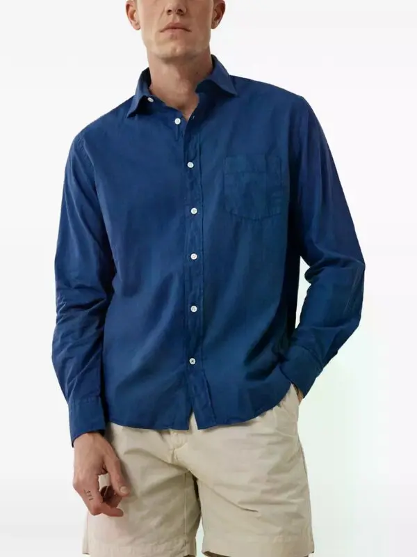 Hartford Paul Pocket Shirt - Blue