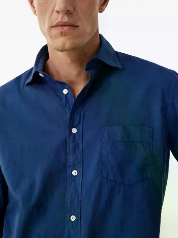 Hartford Paul Pocket Shirt - Blue